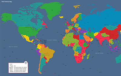 1945 CE Political Map
