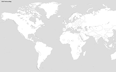 1200 CE Blank Map