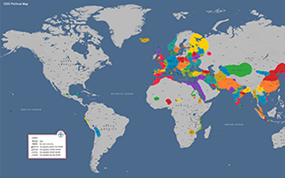 1200 CE Political Map
