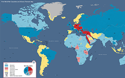 First World War Casualties and Alliance Thematic Map
