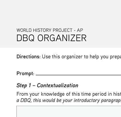 WHP AP DBQ Organizer