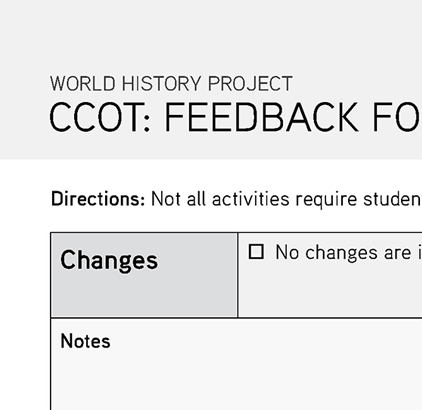 WHP / WHP AP CCOT Standalone Feedback Form